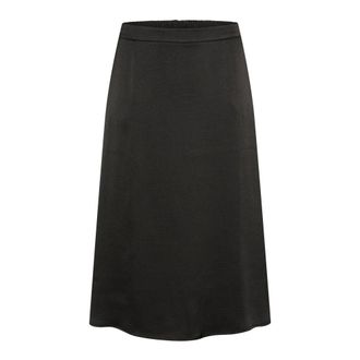 Kaffe Curve Schwarzer Tiefer Rock mit Elastischem Bund - - Skirts - Damen - Schwarzk - 2XL