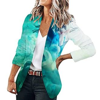 Generic Veste Femme Chic Blazer - d&eacute;contract&eacute; pour Femme Couleur Unie col de Costume &agrave; Manches Longues Costume Ample Manteau Doudoune Grande Taille