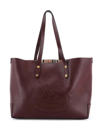 Burberry Crest Shopping Leather Large tote bag - Violet