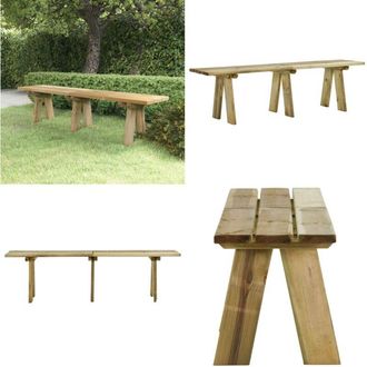 vidaXL Banc de jardin 160 cm bois de pin massif impr&eacute;gn&eacute; - banc de jardin - bancs de jardin - Home & Living