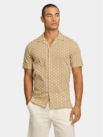 Lindbergh Lindbergh Hemd 30-203569 Beige Relaxed Fit