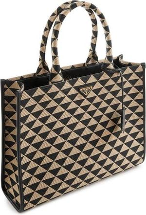 Prada Sac cabas en tissu brodé