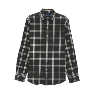 Polo Ralph Lauren Chemise &agrave; carreaux en coton - Homme - Chemises - Gris - Taille: L