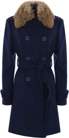 Kocca Femme, Manteaux, Bleu, Taille: 44 FR Coat Ecrufur