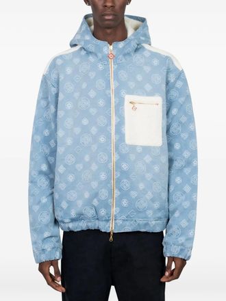 Casablanca veste r&eacute;versible &agrave; capuche - Bleu