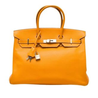 Herm&egrave;s Pre-owned Birkin 35 - Femme - Pre-owned - Jaune - Taille: ONE Size