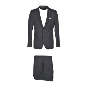 Paoloni Einknopf Sakko - - Suits - Herren - Grau - M
