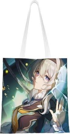 Generic 40.6 X 38.0 cm Canvas Totes Hand Shopping Bag With Honkai Star Rail All Roles Print Impression For Daily Shopping Shoulder Bag