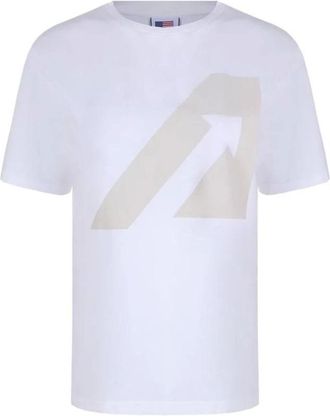 Autry Homme, Tops, Blanc, Taille: 2XL T-shirt classique en coton