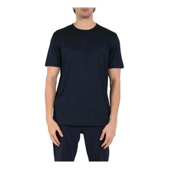 HUGO BOSS Homme, Tops, Bleu, Taille: M T-shirt en lyocell avec &eacute;tiquette logo