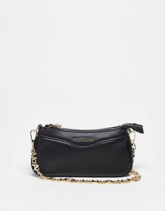 Valentino Elly - Petit sac à bandoulière chaîne griffée - Noir