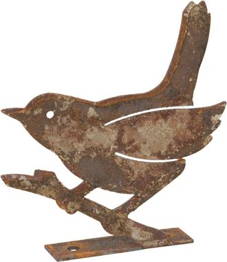 Gerry Gartendeko Vogel Piepmatz Baumtier Metall Rost Deko verrostet