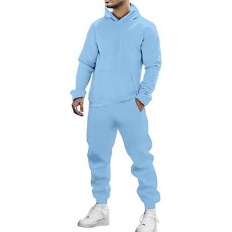 Generic Surv&ecirc;tement de loisirs pour homme - En coton m&eacute;lang&eacute; - Avec sweat &agrave; capuche et pantalon de jogging - Pour les loisirs, le sport, le fitness, la vie qu