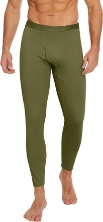 Ekouaer Thermo Unterhose Herren Lange Thermounterhose Winter Funktionswäsche Skiunterwäsche, Armeegrün, 2XL
