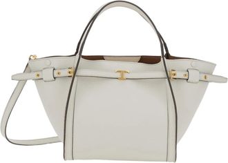 Tod's Femme, Sacs, Blanc, Taille: ONE Size T Timeless Shopping Bag