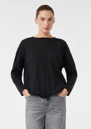 Comma Sweatshirt Sweatshirt Leichtes Sweatshirt im Fabric Mix