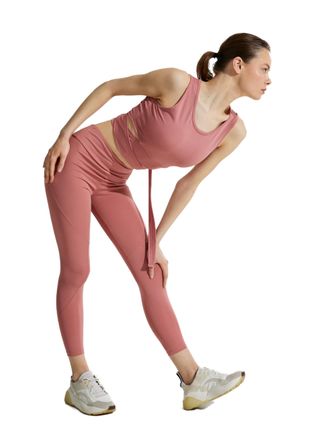 Koton Women Yoga Leggings Printed Waist Stitch Detail