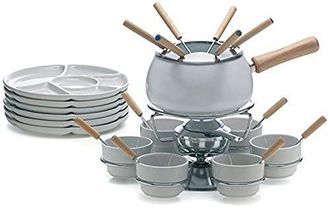 Excelsa Service &agrave; Fondue 28 pi&egrave;ces Blanc