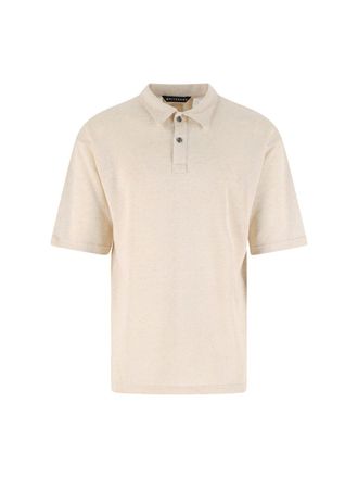 White Sand Linen Blend Polo
