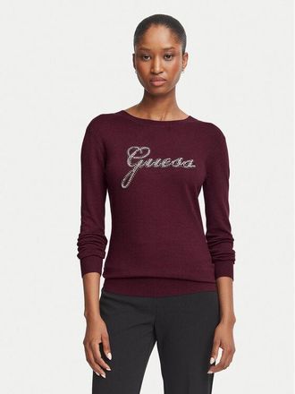 Guess Pullover W6BR53 Z1454 Dunkelrot Regular Fit