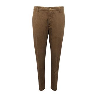 Etro Texturierte Hose Made in Italy - - Trousers - Herren - Braun - S