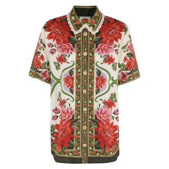 Farm Rio Farm Rio, Femme, Blouses et Chemises, Multicolore, Taille: 36 FR Wonder Rio Crochet Shirt