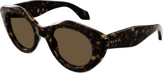 Alaia unisex, Accessoires, Brun, Taille: 50 MM Lunettes de soleil oeil de chat Aa0091S