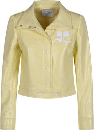 Courr&egrave;ges Femme, Vestes, Jaune, Taille: 34 FR Reedition Vinyl Jacket