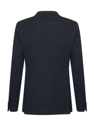 Tagliatore Mens Blue Jersey Double-Breasted Blazer Polyester Jacket