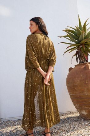 Next Strandkleid Maxi-Cover-up mit Bindeg&uuml;rtel (1-tlg)