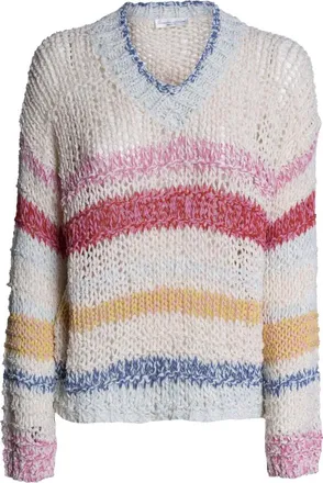 Roberto Collina Femme, Pulls, Multicolore, Taille: 40 FR V-neck Tricots