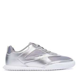 Calvin Klein Sneakers Calvin Klein Low Pro Run Lace Stripe Met Lth HW0HW03272 Silberfarben