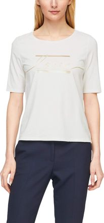 s.Oliver Black Label Damen 150.10.102.12.130.2059406 T-Shirt, Cream Love Print, 44