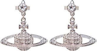 Vivienne Westwood Femme, Accessoires, Gris, Taille: ONE Size Mini Boucles dOreilles Pendantes Bas Relief