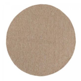 Jadorel Tapis ext&eacute;rieur kilim &Oslash;120cm beige rond JUTE ART 4