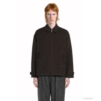 Comme Des Gar&ccedil;ons Quilted Zip Wool Jacket