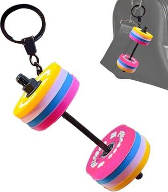 Generic Porte-cl&eacute;s de fitness - Breloque halt&egrave;re amovible amusante - Breloque d&eacute;corative pour sac &agrave; dos | pour les amateurs de fitness pour femmes et hommes, 