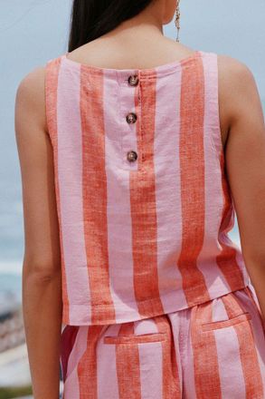 Next Blusentop Oberteil aus Leinenmischung, Kurzgr&ouml;&szlig;e (1-tlg)