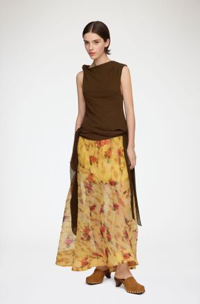 Ganni Haut en maille chin&eacute;e - Taille 42 Marron - Pour Femme