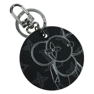 Louis Vuitton Porte-cl&eacute;s Pre-owned en Toile Monogram Eclipse - Femme - Pre-owned - Noir - Taille: ONE Size