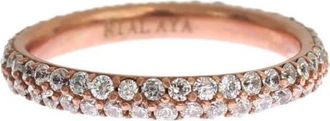 Nialaya Femme, Accessoires, Rose, Taille: 57 MM Bague en Or Rose et Diamants