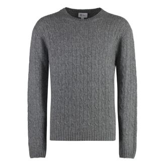 THE (ALPHABET) Pull en maille torsad&eacute;e - Homme - Pulls - Gris - Taille: L