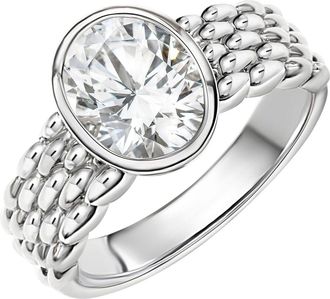 Zeeme Silber Ring 925/- Sterling Silber rhodiniert Zirkonia