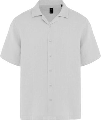 Bomboogie Homme, Chemises, Blanc, Taille: S Chemise en lin coupe classique