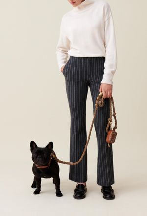 Claudie Pierlot Pantalon flare &agrave; rayures