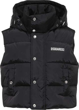 Dsquared2 Femme, Vestes, Noir, Taille: 36 FR Hooded Nylon Vest