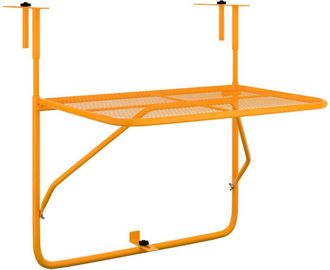 vidaXL Balkontisch Gelb 60x40 cm Stahl vidaXL