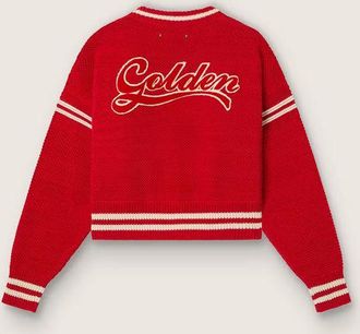 Golden Goose Striped Wool-Blend Sweatshirt - Red