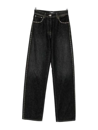 Versace Straight Leg Jeans - Schwarz