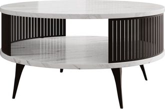 Best Mobilier Bestmobilier - Forini - table basse - effet marbre blanc - 75 cm